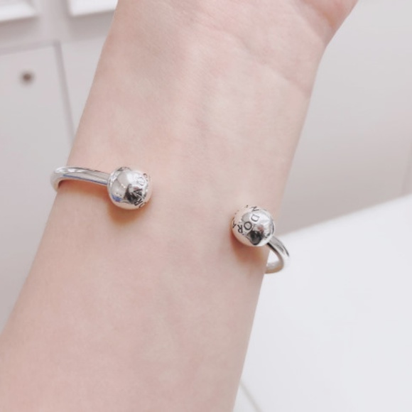 Pandora | Jewelry | Pandora 596477 Rose Gold Sparkle Love Bangle Set ...